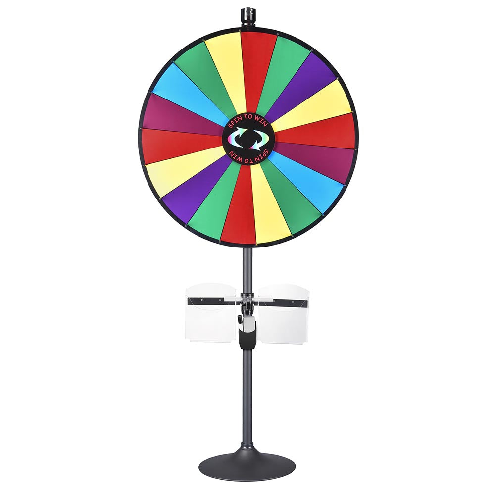 WinSpin Prize Wheel 36" Large Spinning Wheel Round Base Stand – The ...